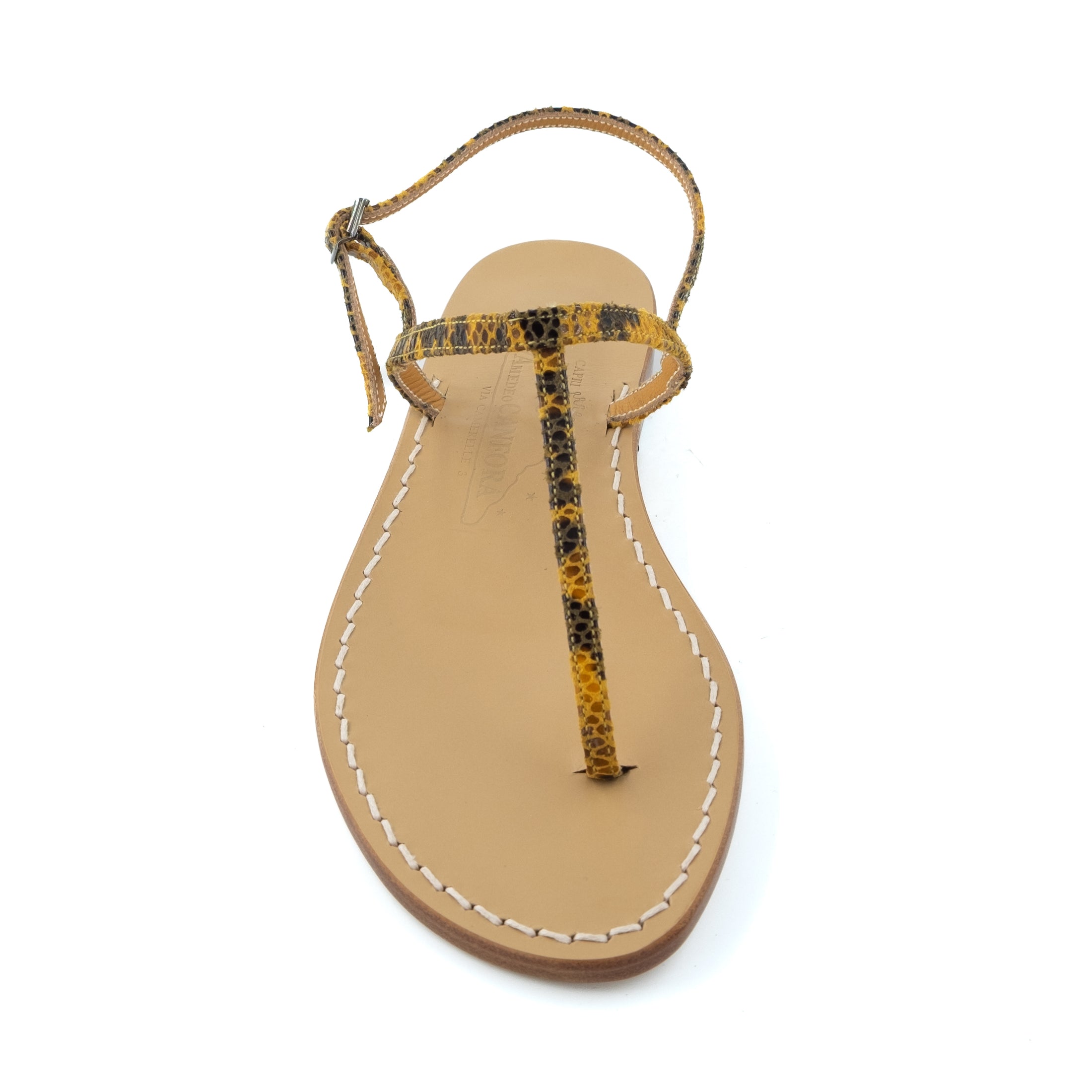 Gail Lizard - Genuine leather thong sandal with lizard watch strap ...