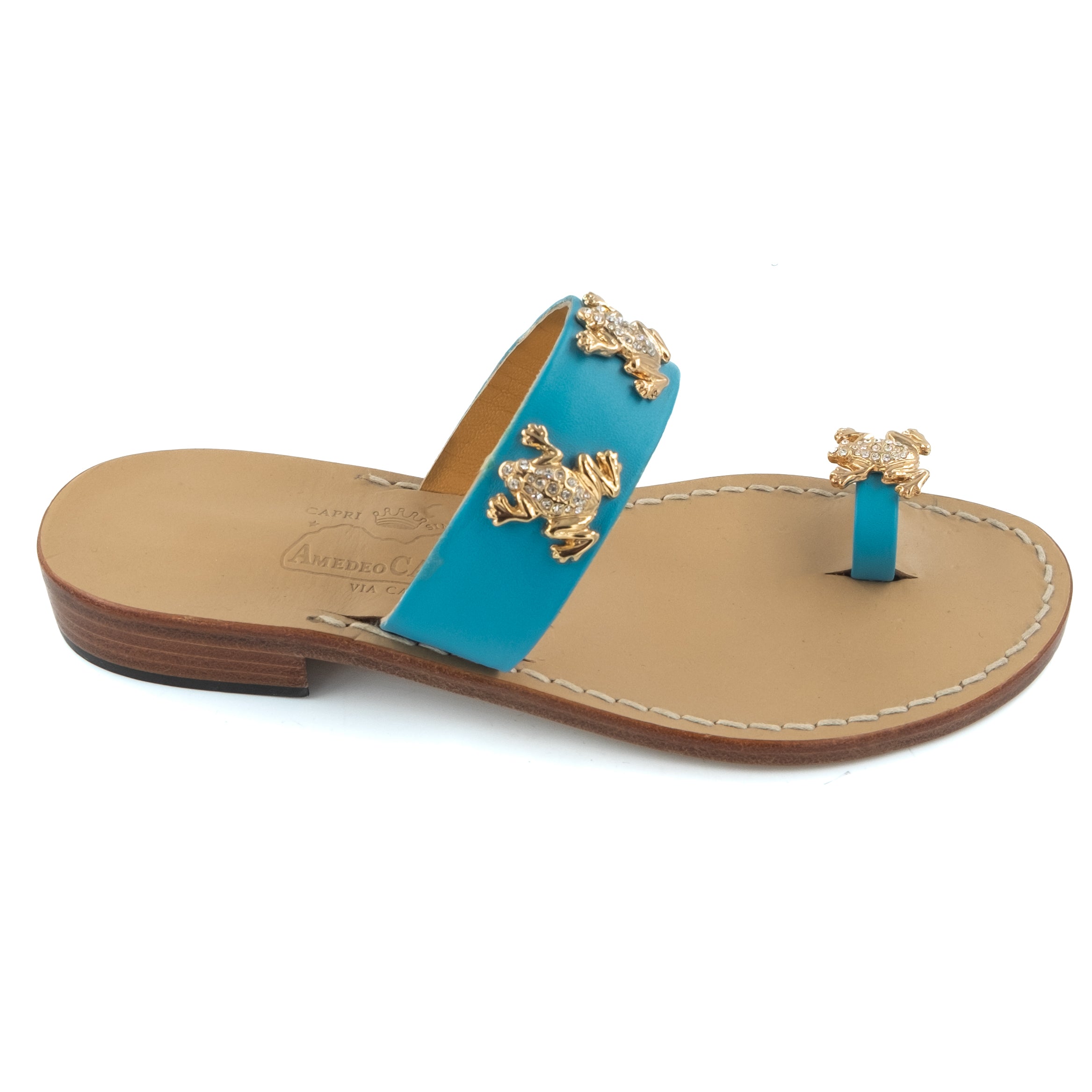 Frog - Genuine leather sandal with frogs and toe band – Canfora.com