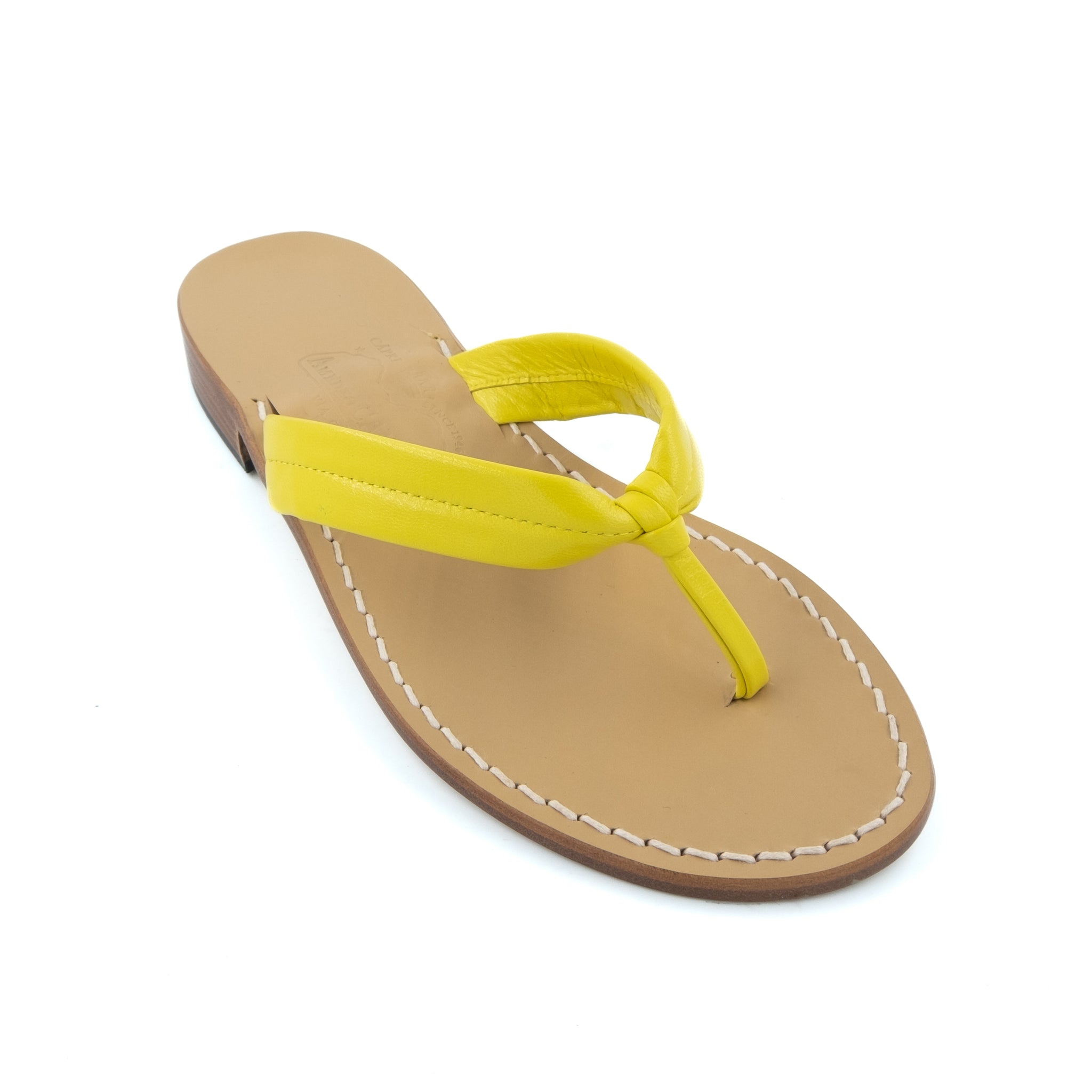 Janet - Genuine leather thong sandal with heel – Canfora.com