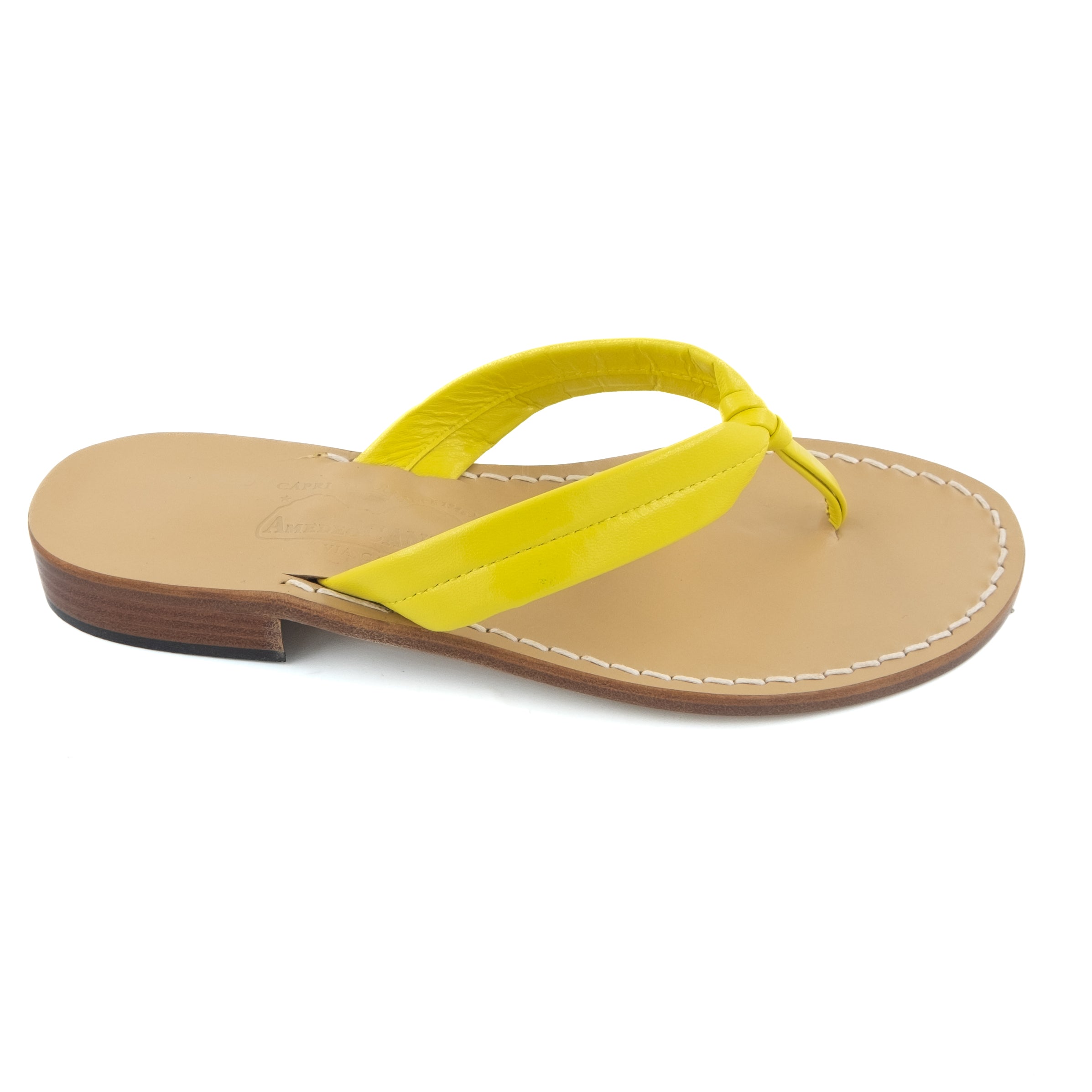 Janet - Genuine leather thong sandal with heel – Canfora.com