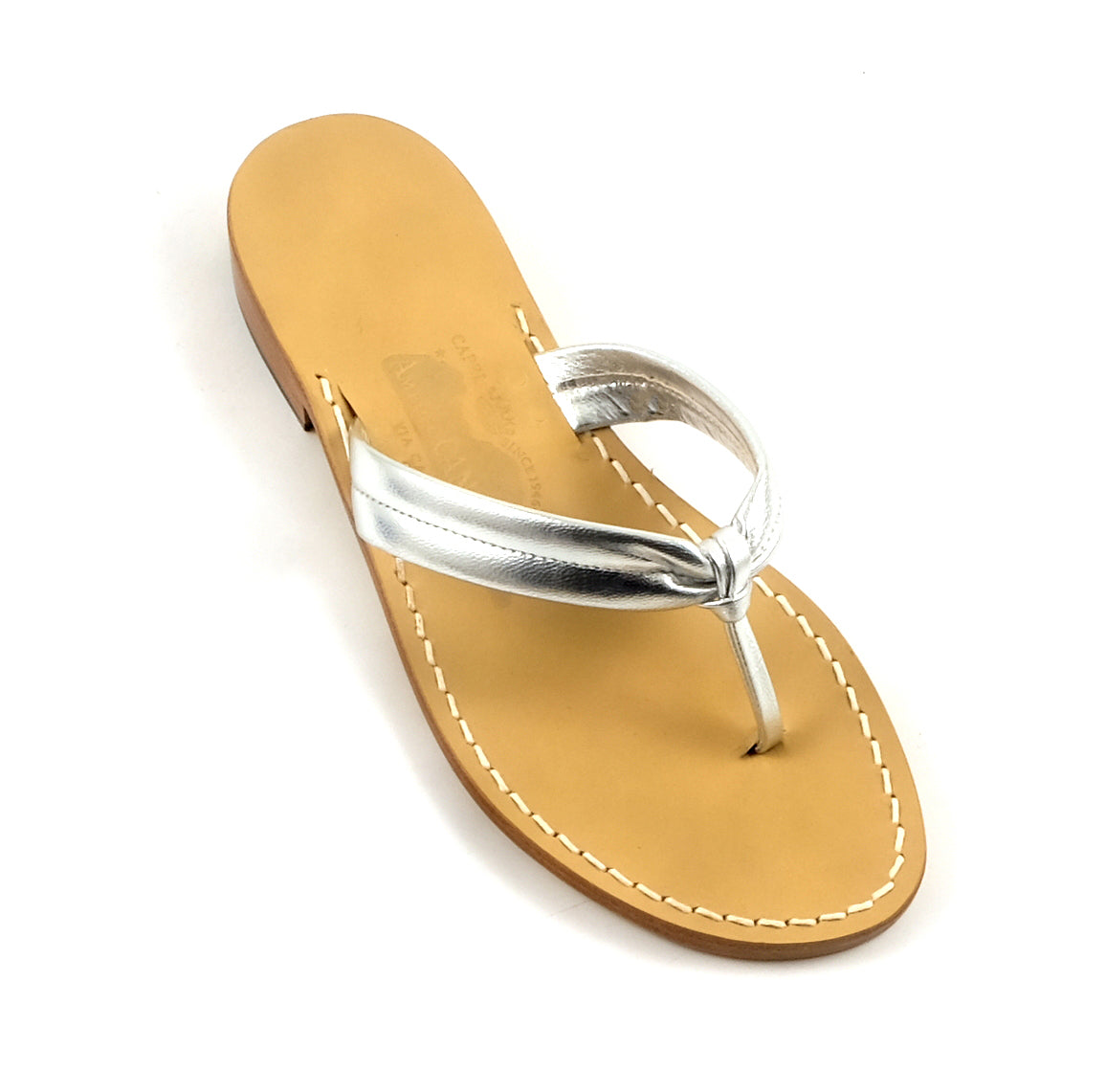 Janet - Genuine leather thong sandal with heel – Canfora.com