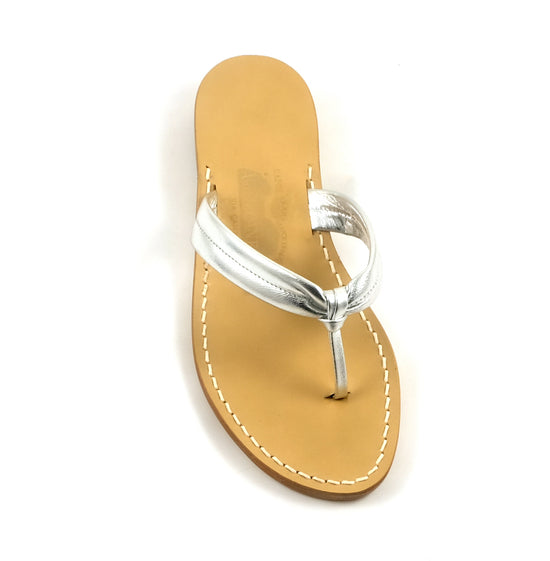 Janet - Genuine leather thong sandal with heel – Canfora.com