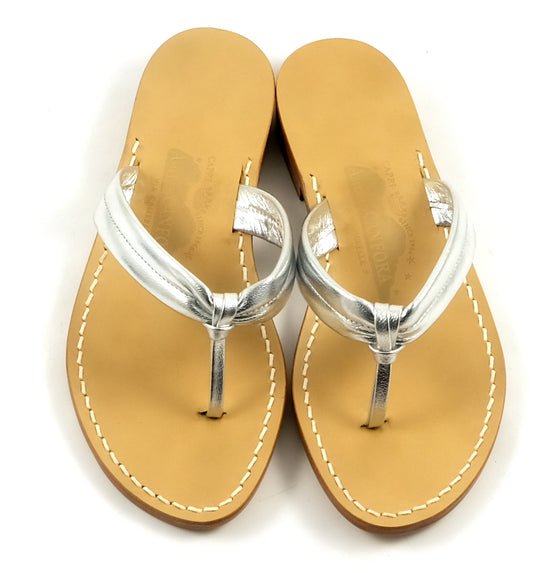 Janet - Genuine leather thong sandal with heel – Canfora.com